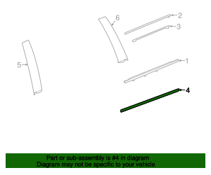 22832437 - Outside Front Passenger Side Door Molding 2015-2020 GM ...