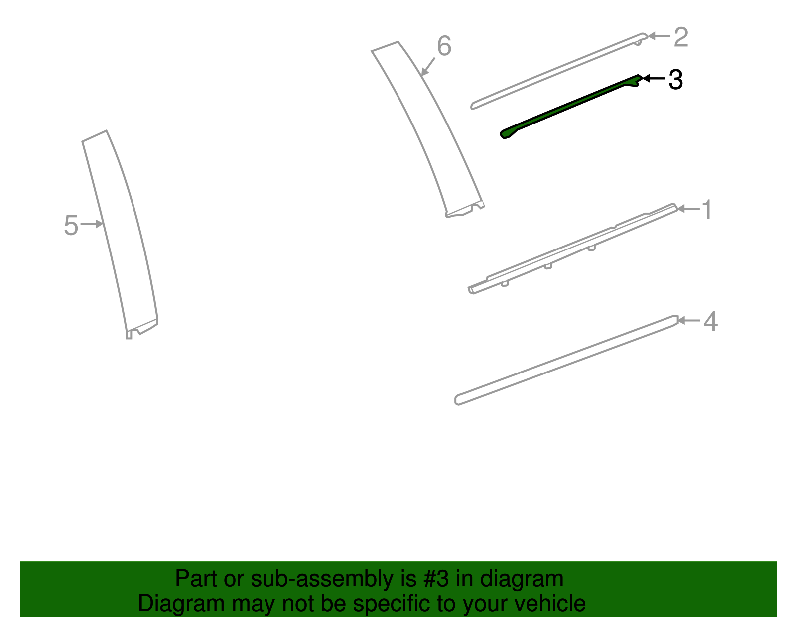 23224858 - OEM GM Upper Molding | GMPartsCenter.net | GM Parts Center