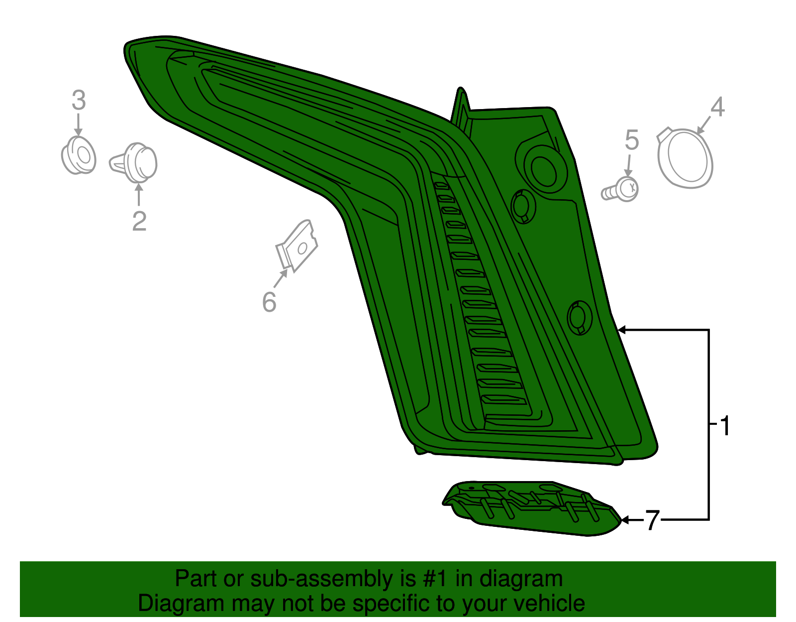 2020-2025 Cadillac XT5 Lamp 85008949 GM | GMPartsDirect.com
