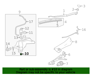 2020-2023 Chevrolet Corvette Washer Fluid Reservoir Mounting Grommet ...