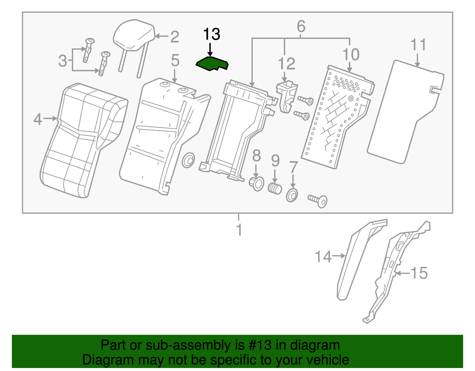 22784011 - Light Platinum Rear Driver Side Folding Seat Latch Release ...