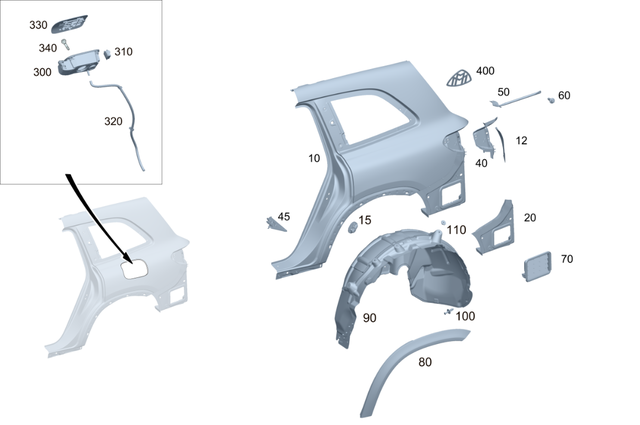 2020 Mercedes-Benz Cover, Bumper Area 167-885-63-04 | Mercedes-Benz Parts