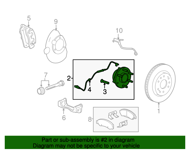 2018-2020 GM Front Wheel Hub 84869190 | OEM Parts Online