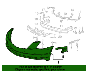 22938373 GM Front Upper Bumper Cover | GM Parts Store