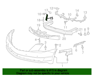 22963260 GM Passenger Side Front Bumper Fascia Lower Stiffener | GM ...