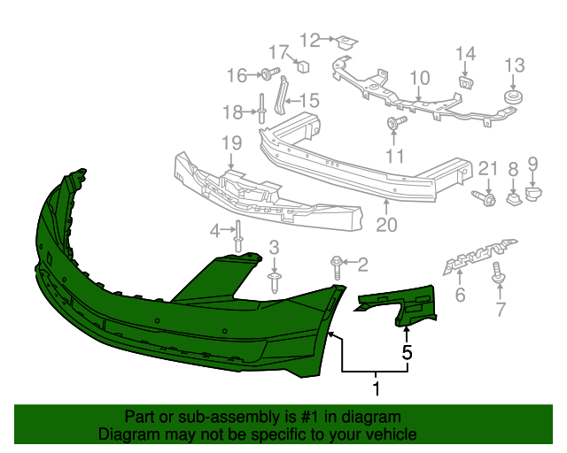 22938373 GM Front Upper Bumper Cover | GM Parts Store
