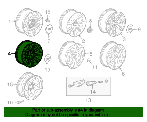 2015-2020 Cadillac 22x9 Aluminum Wheel 84588749 | GMPartsDirect.com