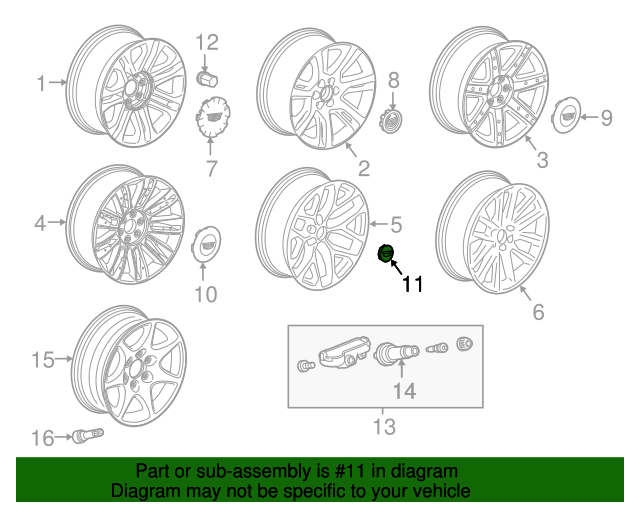 2015-2020 Cadillac Center Cap 23491795 | GMPartsNow