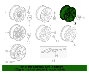 2015-2020 Cadillac Wheel, Alloy 84497729 GM | GMPartsDirect.com