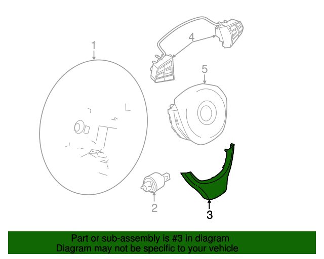 32336787441 - 2009-2019 BMW Decor Trim Cover Steering W 32306020 (32-33 ...