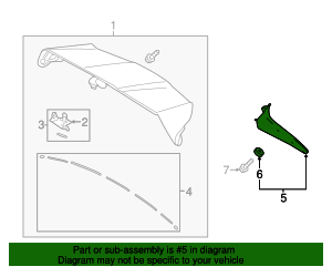 76088-0E021 - Side Spoiler 2014-2019 Toyota Highlander | Longo Toyota Parts