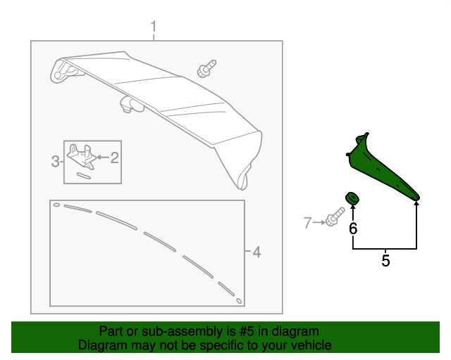 76088-0E021 - Side Spoiler 2014-2019 Toyota Highlander | Longo Toyota Parts