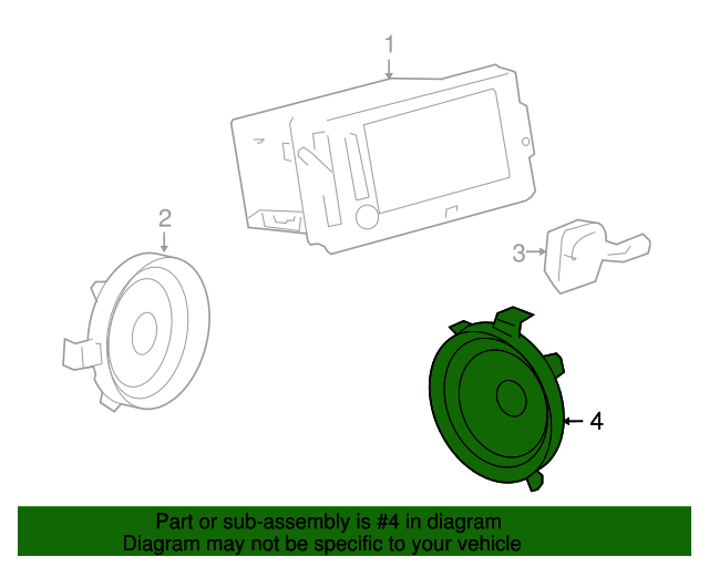 1998-2008 GM Rear Speaker 15883023 GM | GMPartsDirect.com