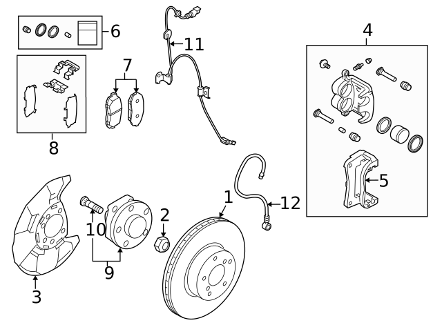 2019-2024 Subaru Forester Brake Shield, Passengers Front 26290SJ000 ...