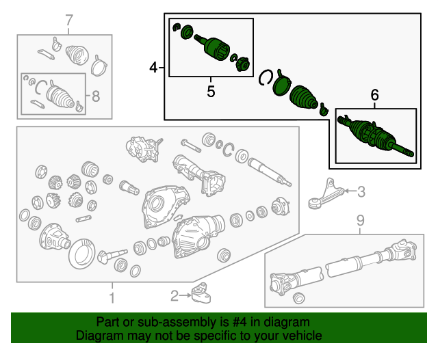 2008-2021 Lexus LX570 CV Axle Assembly 43430-60071 | AutoNationParts.com