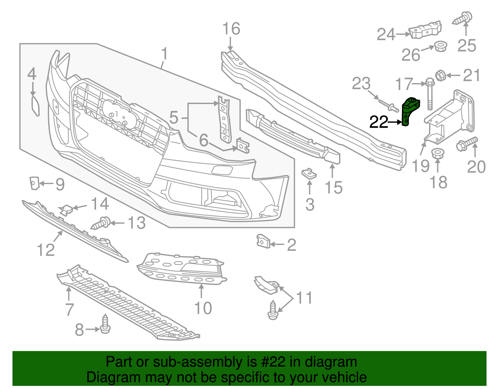 8K0-807-333-B - Support Bracket 2013-2017 Audi | Euro Parts 4 Less