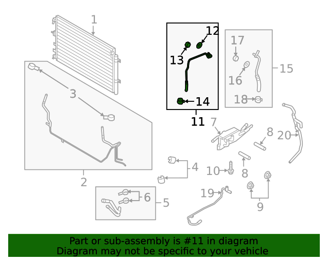 2019-2024 Ford Automatic Transmission Oil Cooler Tube JX6Z-7R081-G ...