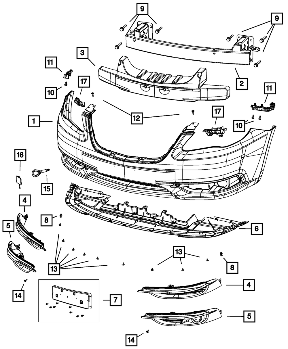 2011-2014 Chrysler 200 Fascia Bracket, Right 68081882AD | Mopar eStore