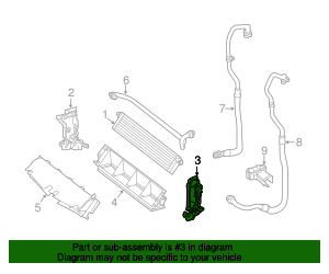222-505-00-40 - Engine Oil Cooler Bracket 2014-2017 Mercedes-Benz S 63 ...