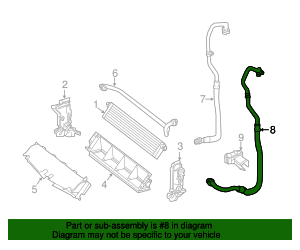 222-500-23-88 - Engine Oil Cooler Line 2014-2017 Mercedes-Benz S 63 AMG ...