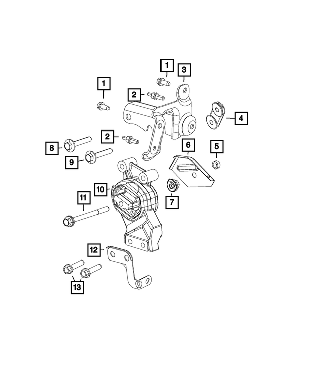 MOPAR GENUINE ENGINE MOUNT INSULATOR - 68403916AC - 68403916AC | Mopar ...