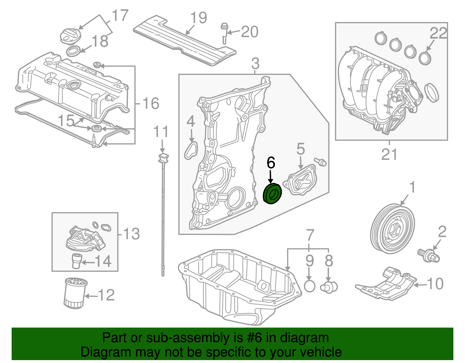 91214-RZY-A01 - Rear Main Seal 2007-2015 Honda | Honda Parts Online