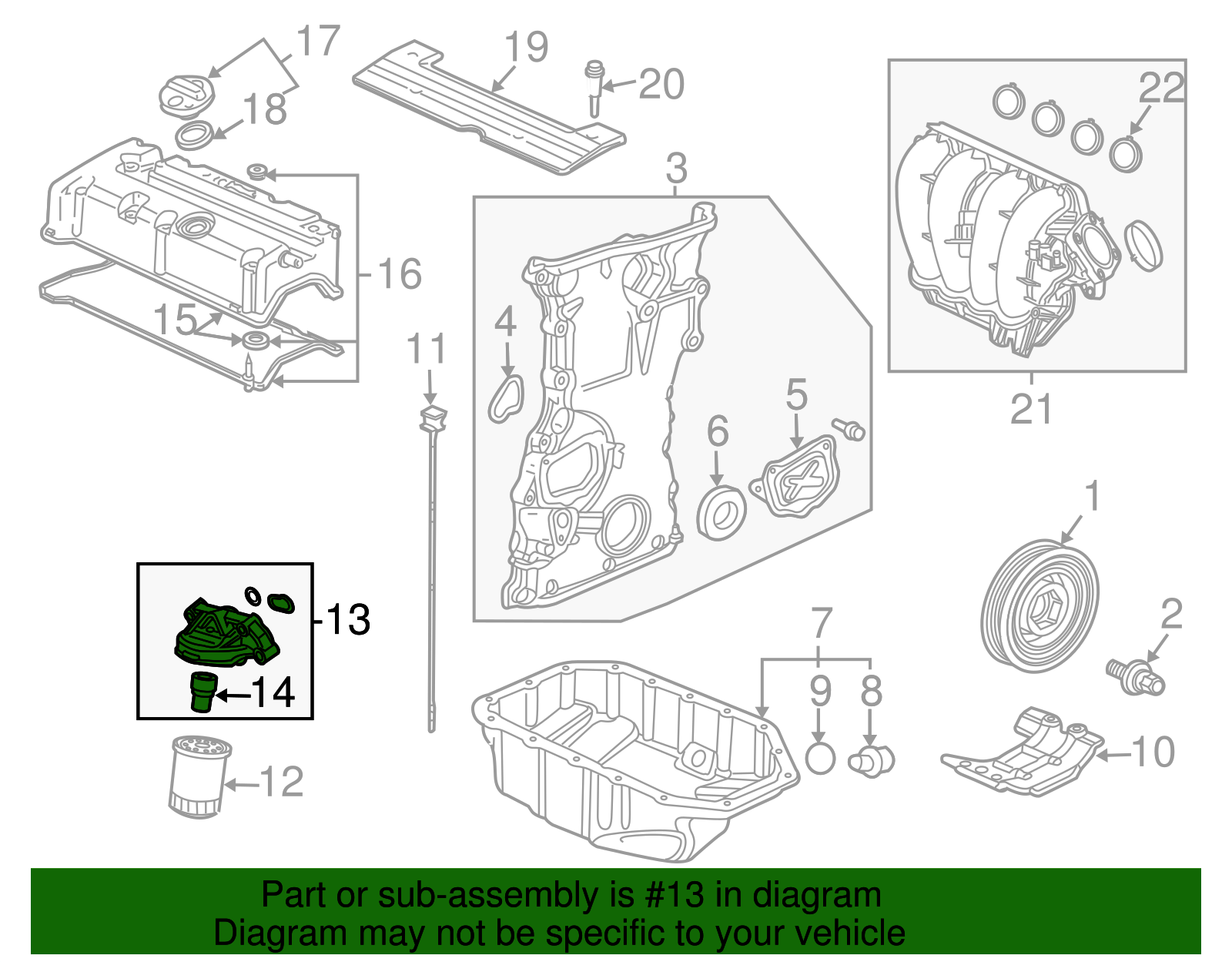 15310-R40-A00 - 2008-2015 Honda - Base Oil Filter | Honda Car Parts Direct