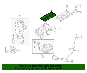 13270-5TA0A - Valve Cover Gasket 2007-2024 Nissan | Nissan Parts ...