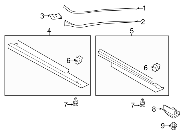 2013-2018 Ford Rocker Molding Retainer Clip -W715364-S300 | QuirkParts
