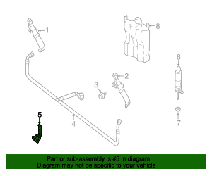 007-997-26-90 - Headlight Washer Hose Clip 2001-2007 Mercedes-Benz ...