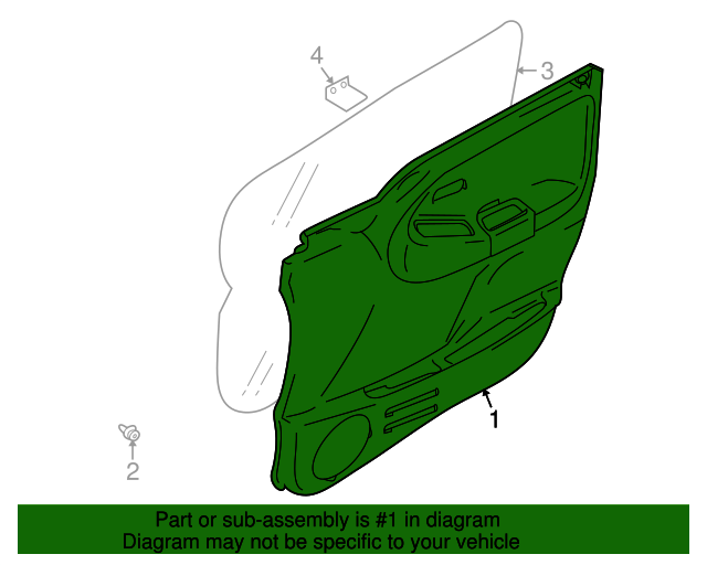 30022854 - Door Trim Panel - 1999-2001 Chevrolet Tracker | parts ...