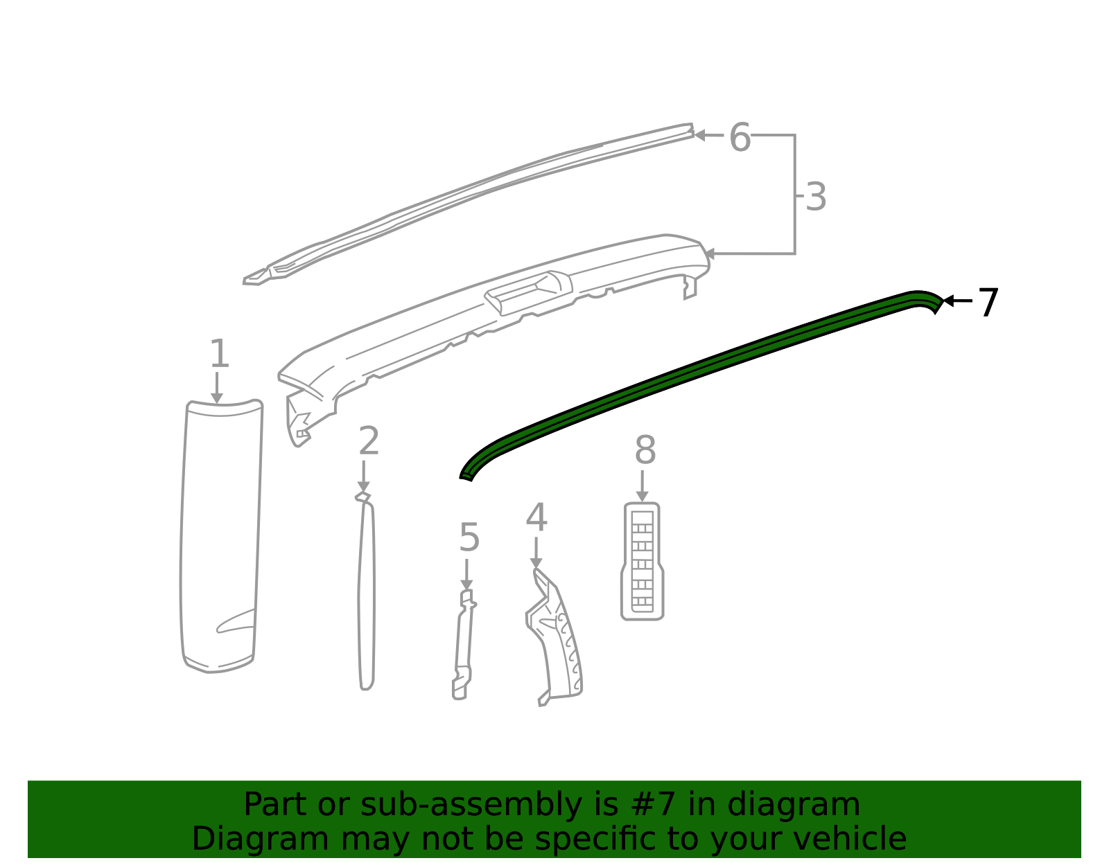 2003-2025 GM OEM NEW 2003-2020 GM Chevrolet Express Rear Door Roof Drip ...