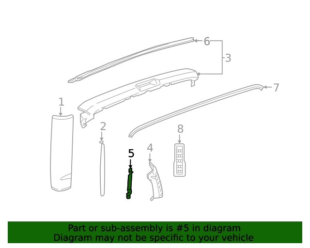 2003-2024 GM Back Body Opening Side Bracket 25729077 GM | GMPartsDirect.com