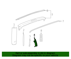 2003-2020 GM Black Grained Rear Passenger Side Body Opening Side ...