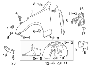 2014 Cadillac ATS Liner Asm-Frt W/H 23183823 | GM Parts Center