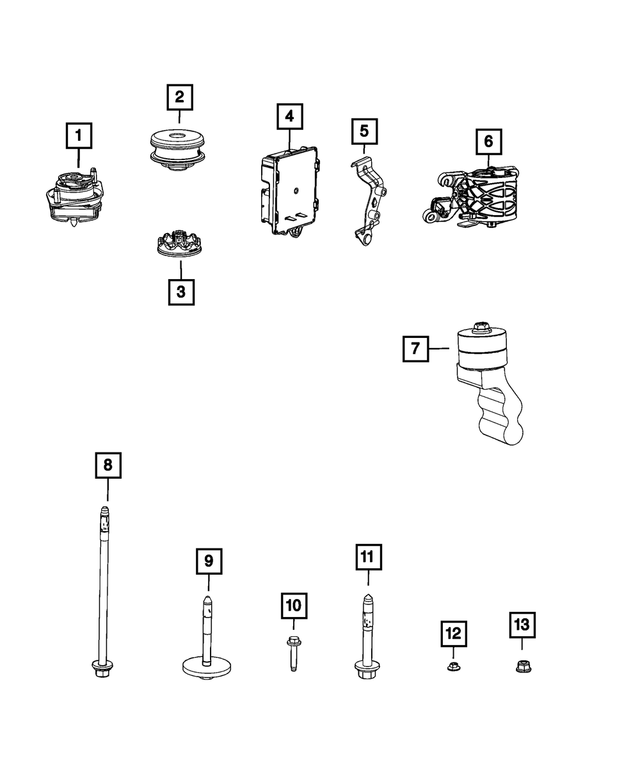 68403971AC - Body Hold Down Cushion 2022-2023 Jeep | AutoNationParts.com