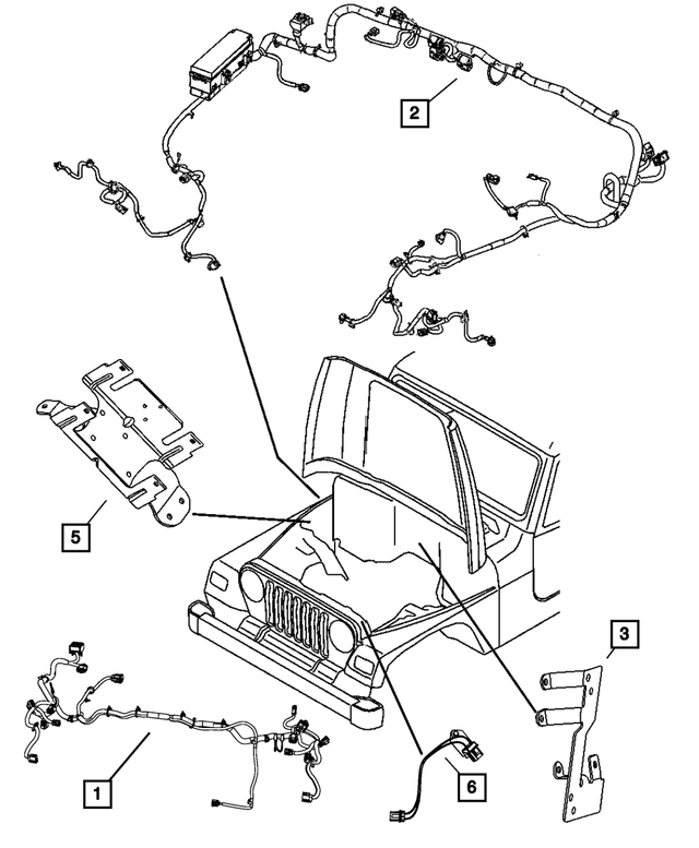 2008 Jeep Wrangler Dash Wiring 68027531AB | Mopar eStore