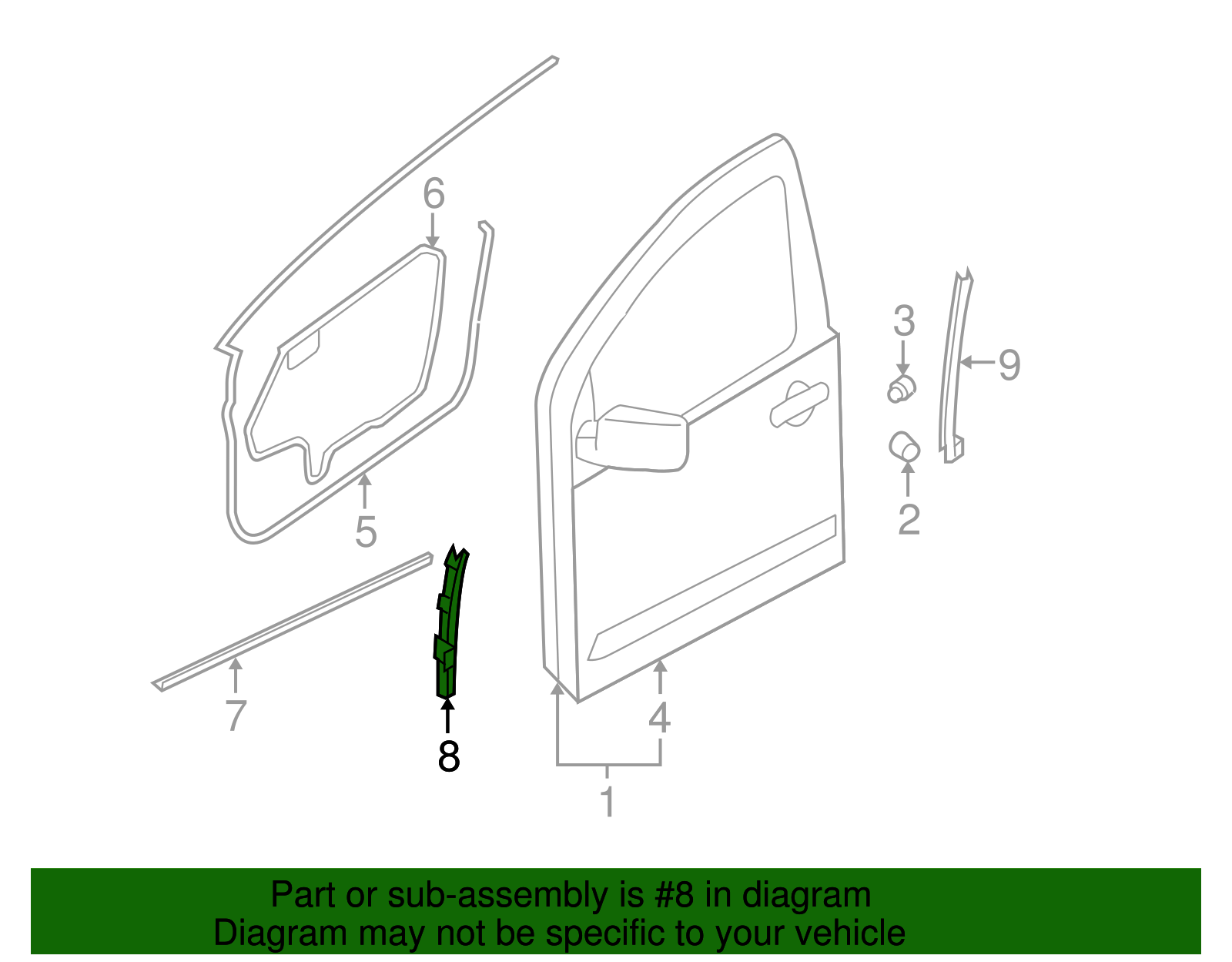 80215-EA000 - High-Quality Sash Channel for 2005-2025 Nissan ...