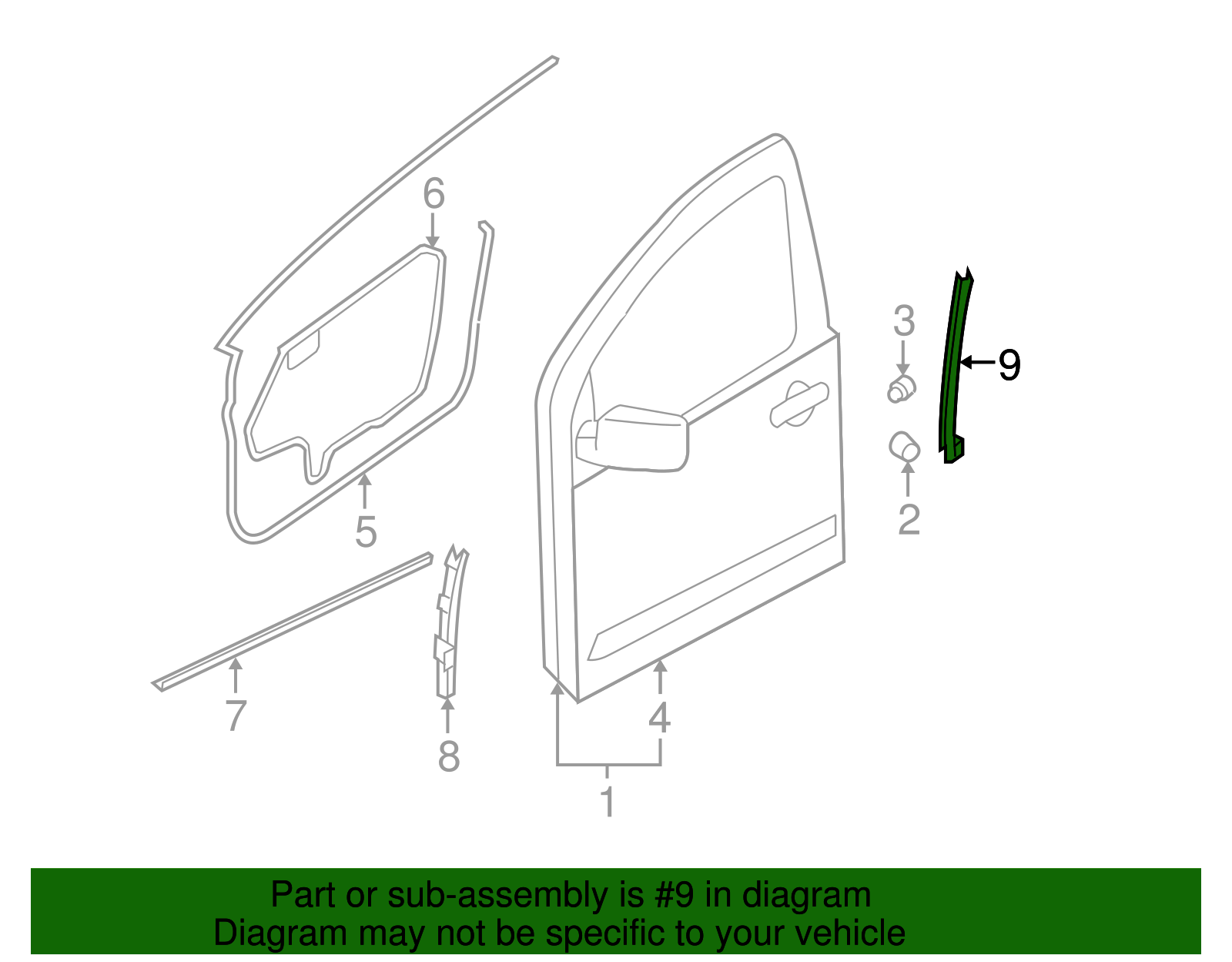 80217-EA000 - Sash Channel 2005-2025 Nissan | Nissan Parts ...