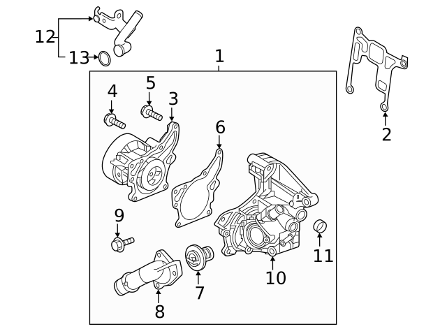 2019 Mazda CX-5 Water Pump Assembly SH01-15-010B | RealMazdaParts.com