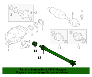 26209425909 - 2007-2018 BMW Drive Shaft (26-20-9-425-909) | BMW of ...