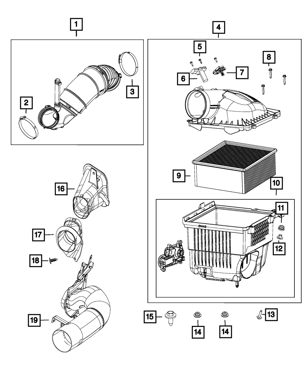 2013-2018 Ram Ambient Air Duct 68137143AC | Mopar.com National eStore