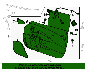 84094628 - Kalahari Front Passenger Side Door Trim 2014-2015 Chevrolet ...