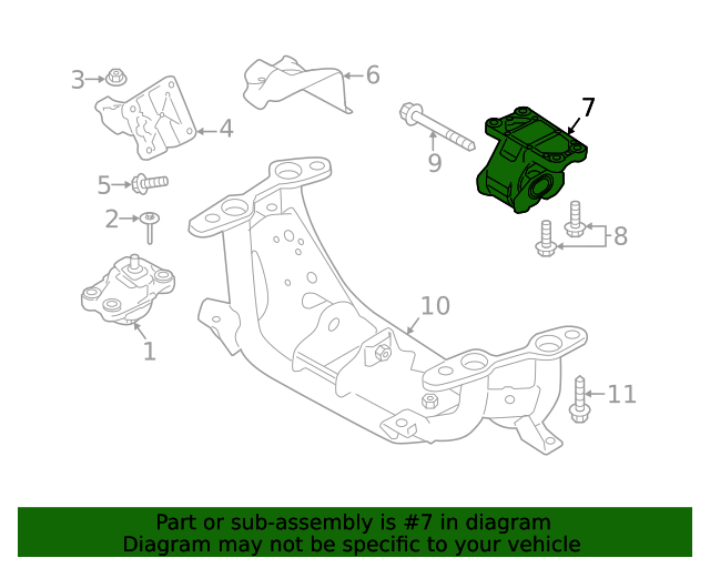 LR092039 - Automatic Transmission Mount 2005-2023 Land Rover ...