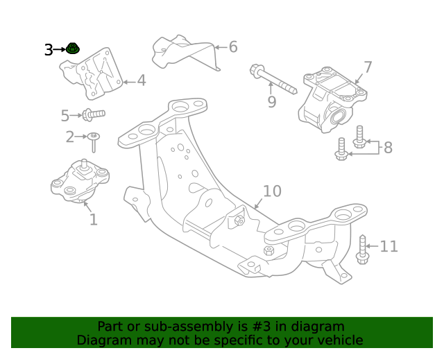 2017-2023 Land Rover Motor Mount Nut LR095134 | JaguarParts.com