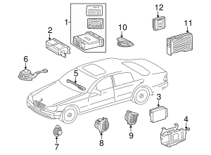 Mercedes-Benz OEM Radio Control Unit Part# 220-820-13-86 | OEM Vehicle ...