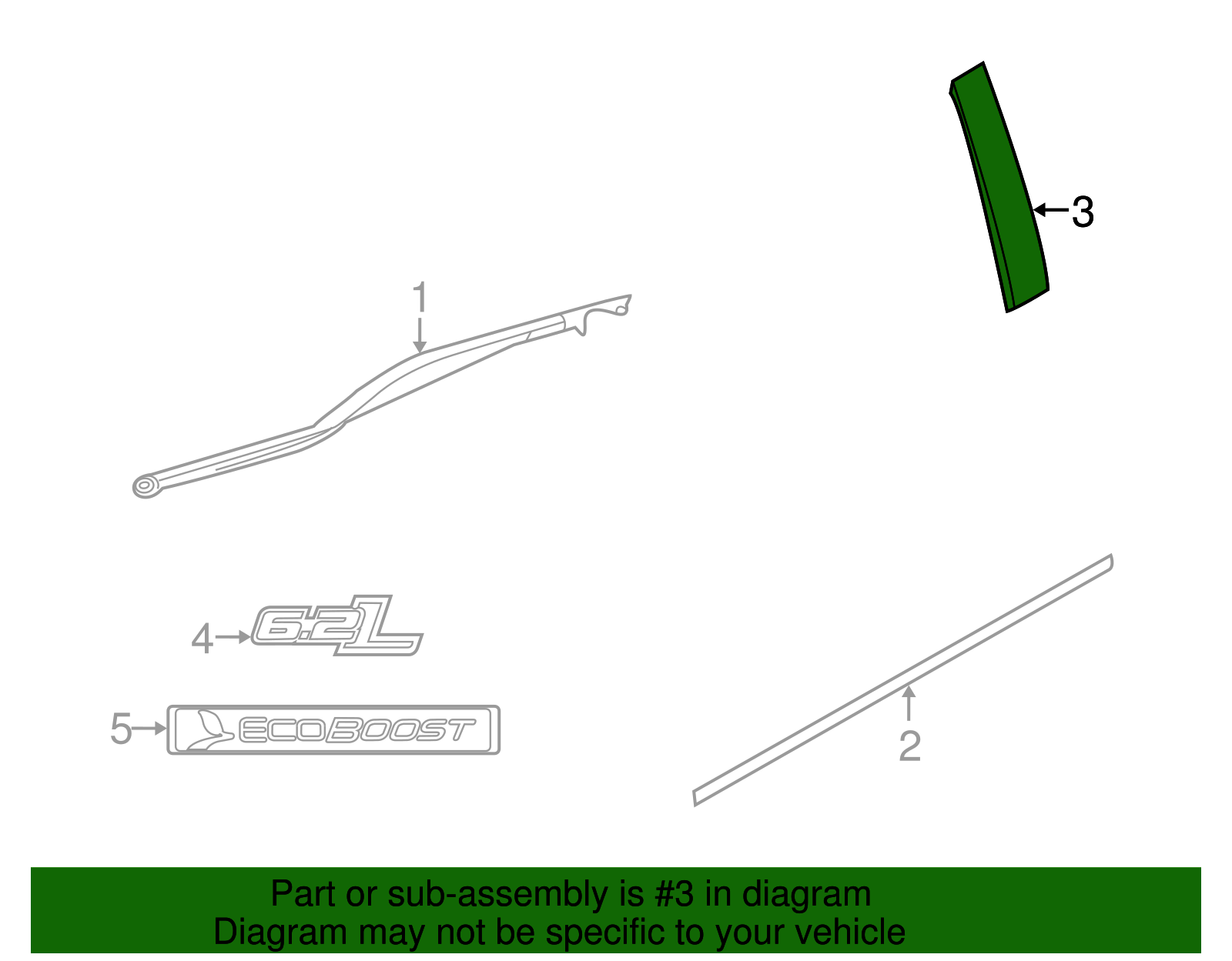 2006-2014 Ford F-150 Upper Molding 6L3Z-1520554-AA | Retail Performance ...