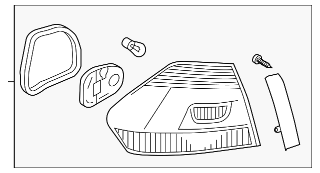 2012-2015 Volkswagen Passat Tail Lamp Assembly 561-945-095-H ...