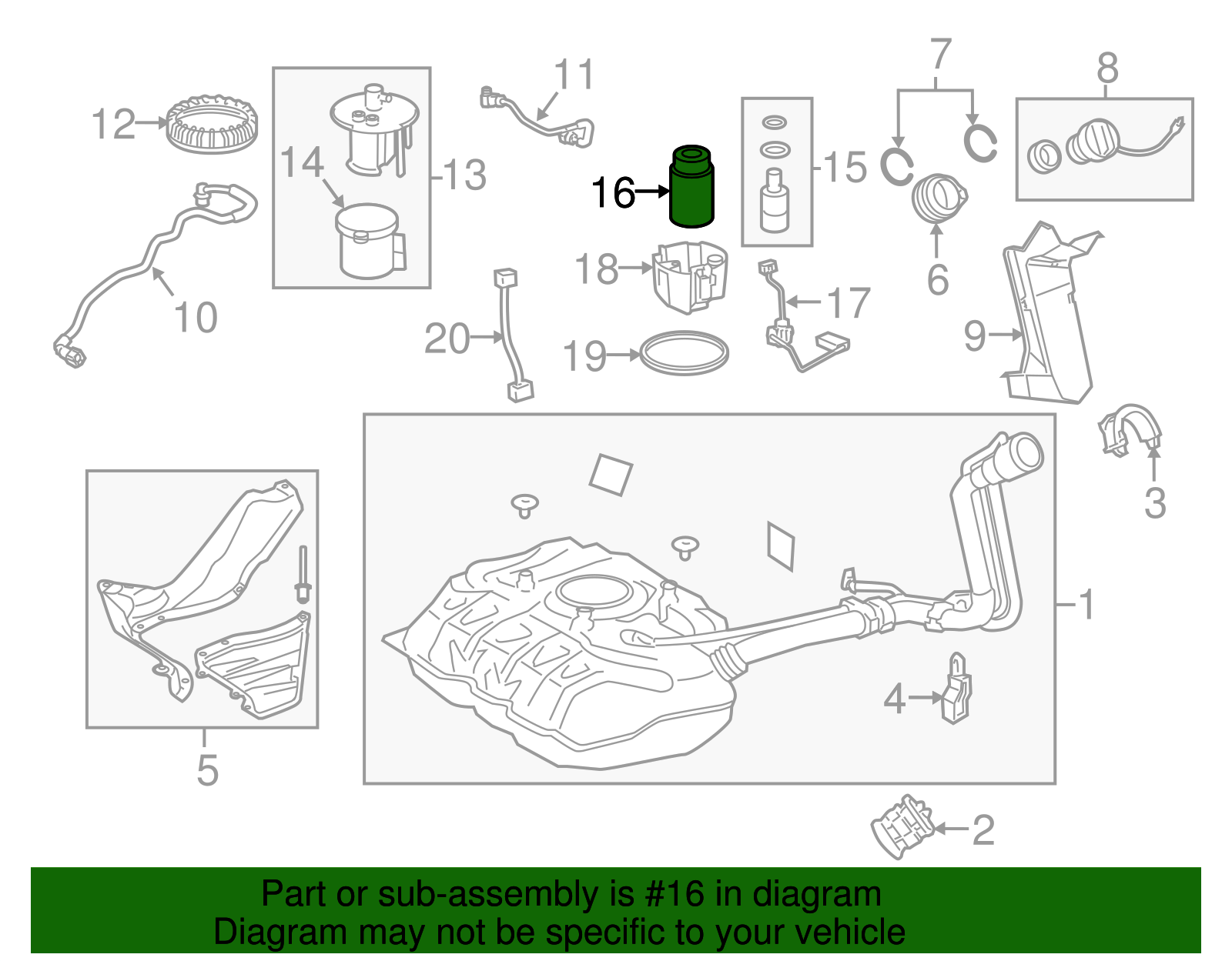 2012-2019 Toyota Fuel Pump 23220-21211 | Toyota Parts Center