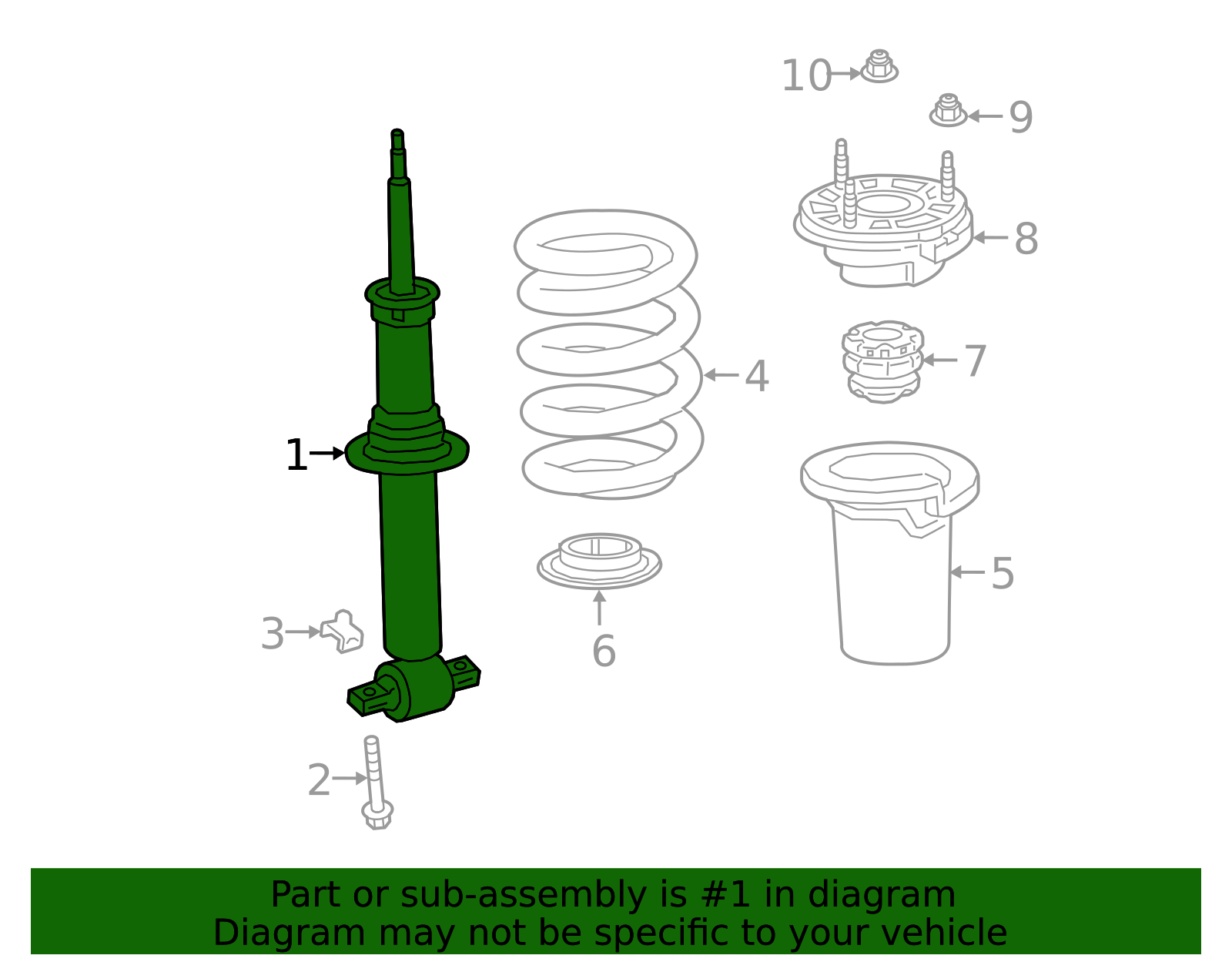 2021-2025 GM Front Shock Absorber 84844802 GM | GMPartsDirect.com
